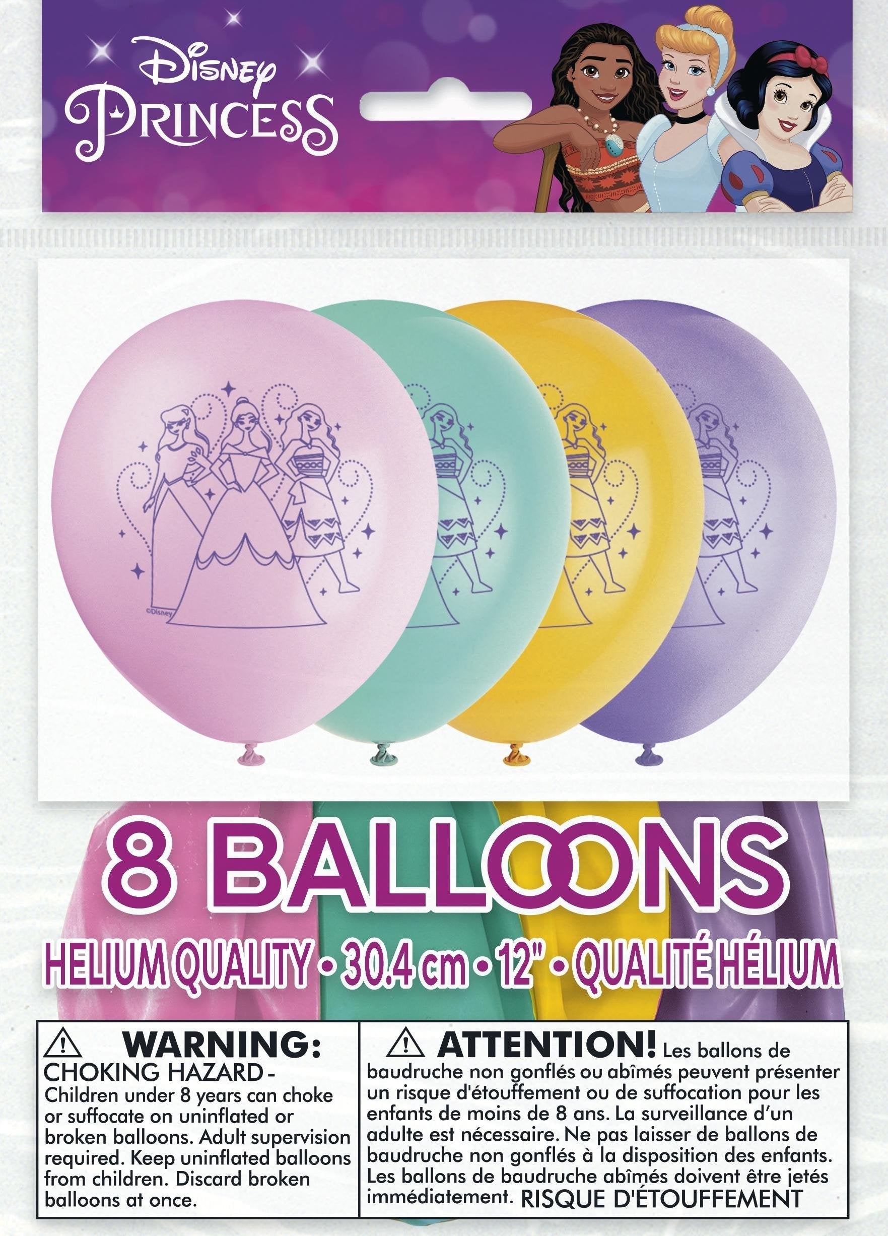 Disney Princess 12" Latex Balloons - 8ct – Peach State Party Supplies
