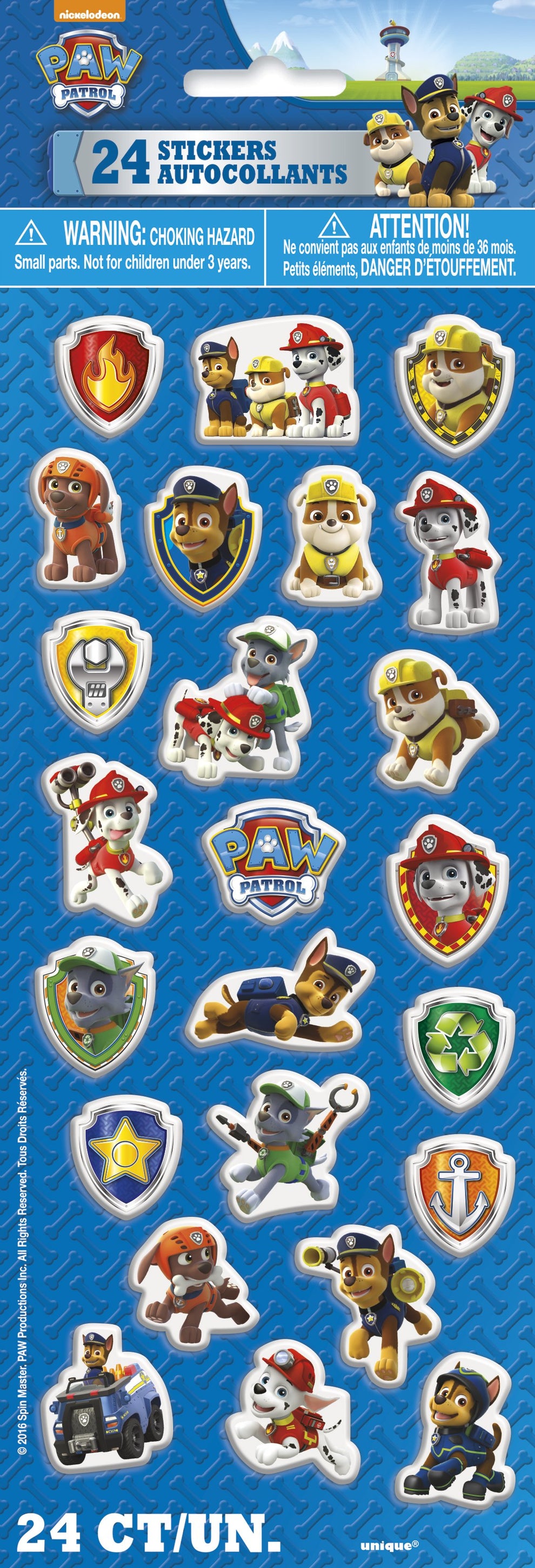 Paw Patrol Puffy Sticker Sheet – Peach State Party Supplies