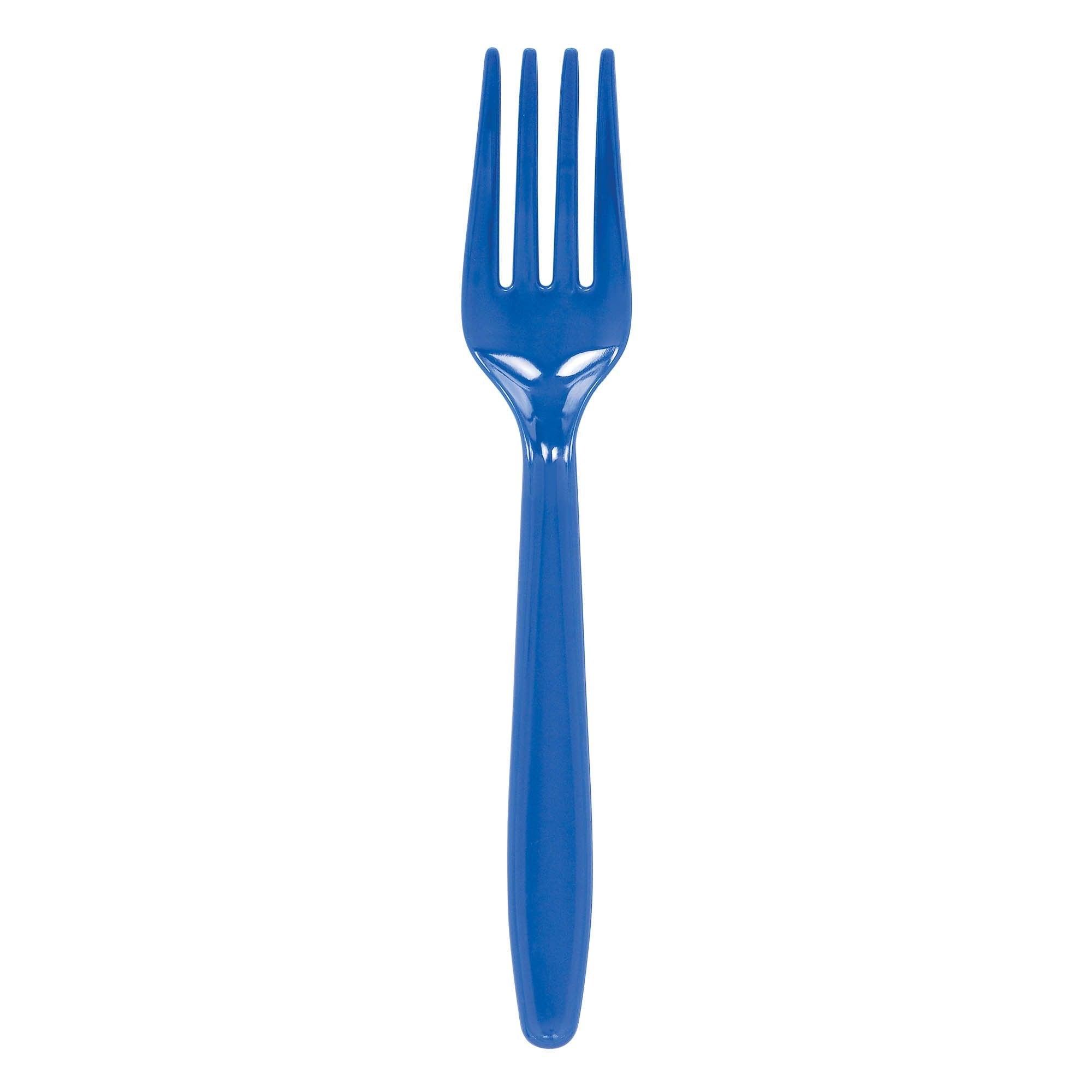 Bright Royal Blue Plastic Forks - 20ct – Peach State Party Supplies